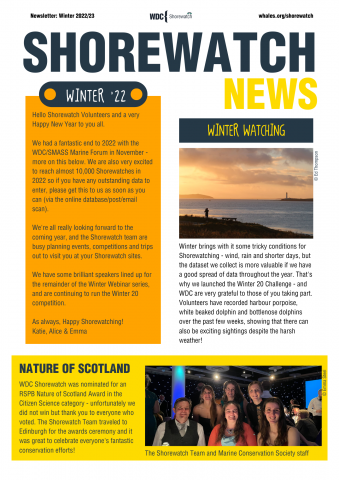 2023 Winter Shorewatch Newsletter | Shorewatch